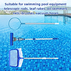 codree 2 Pcs Pool Fence Hooks for Pool Equipment- Black Heavy Duty Fence Hooks for Pool Poles- Slipe-on Fence Hanger for Pool Hose Pool Skimmer, Fit 3/4 Inch to 1-1/4 inch Railing