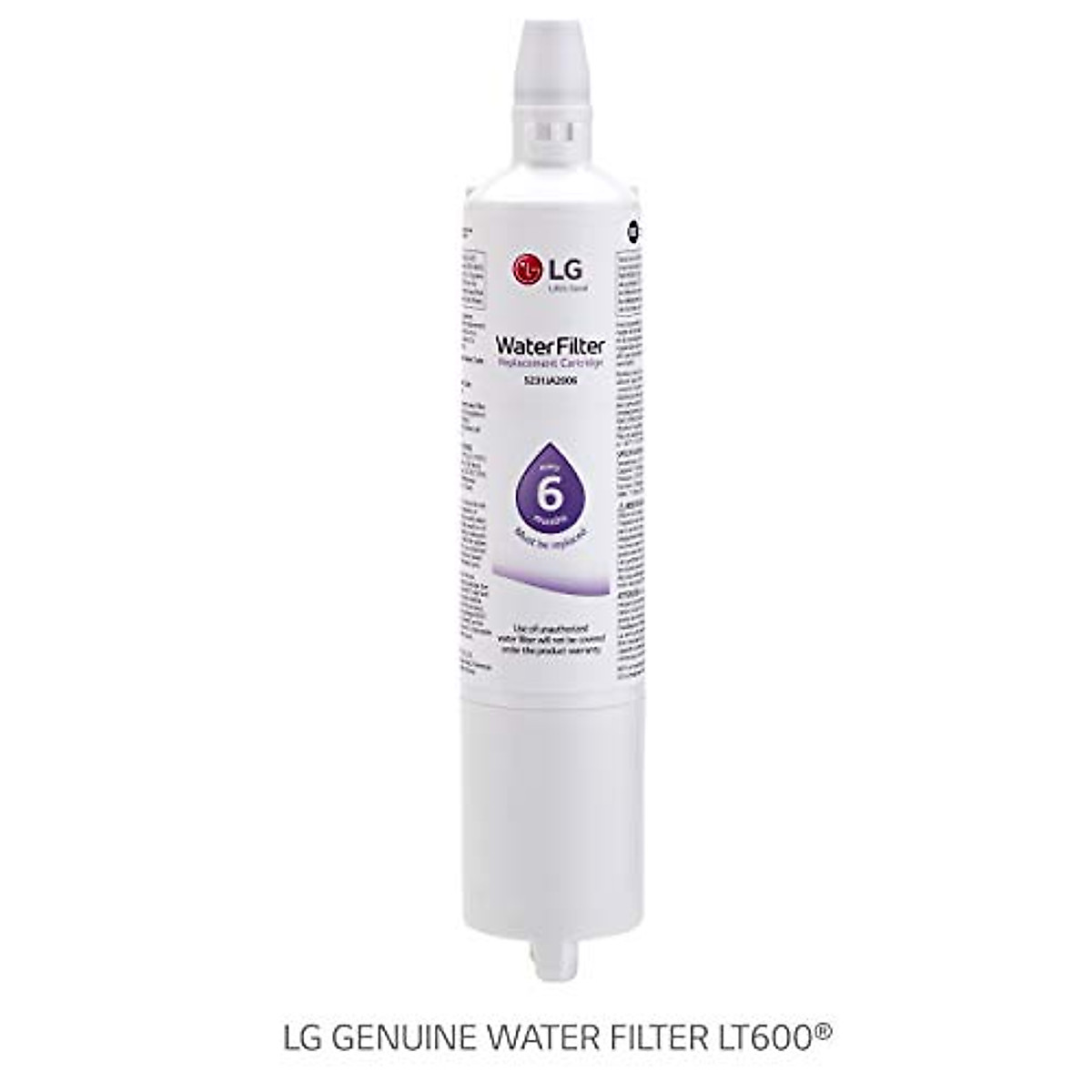 LG LT600P LT600P3 Refrigerator Water Filter, 3 Count (Pack of 1), White