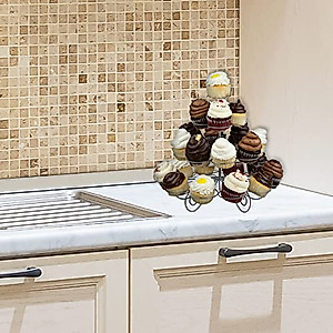 Home Basics 23 Cupcake or Muffin Centerpiece Holder Stand, 3 Tier