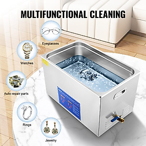VEVOR 30L Industrial Ultrasonic Cleaner with Digital Timer&Heater 40kHz Professional Large Ultrasonic Cleaner Total 1200W for Wrench Tools Industrial Parts Mental Instrument Apparatus Cleaning