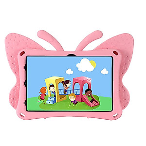 Tading Kids Case for Samsung Galaxy Tab A8 10.5" 2022 (SM-X200/SM-X205/SM-X207), Shockproof Light Weight Protective Stand Cover for Galaxy Tab A8 10.5 Inch, Cute Butterfly - Pink