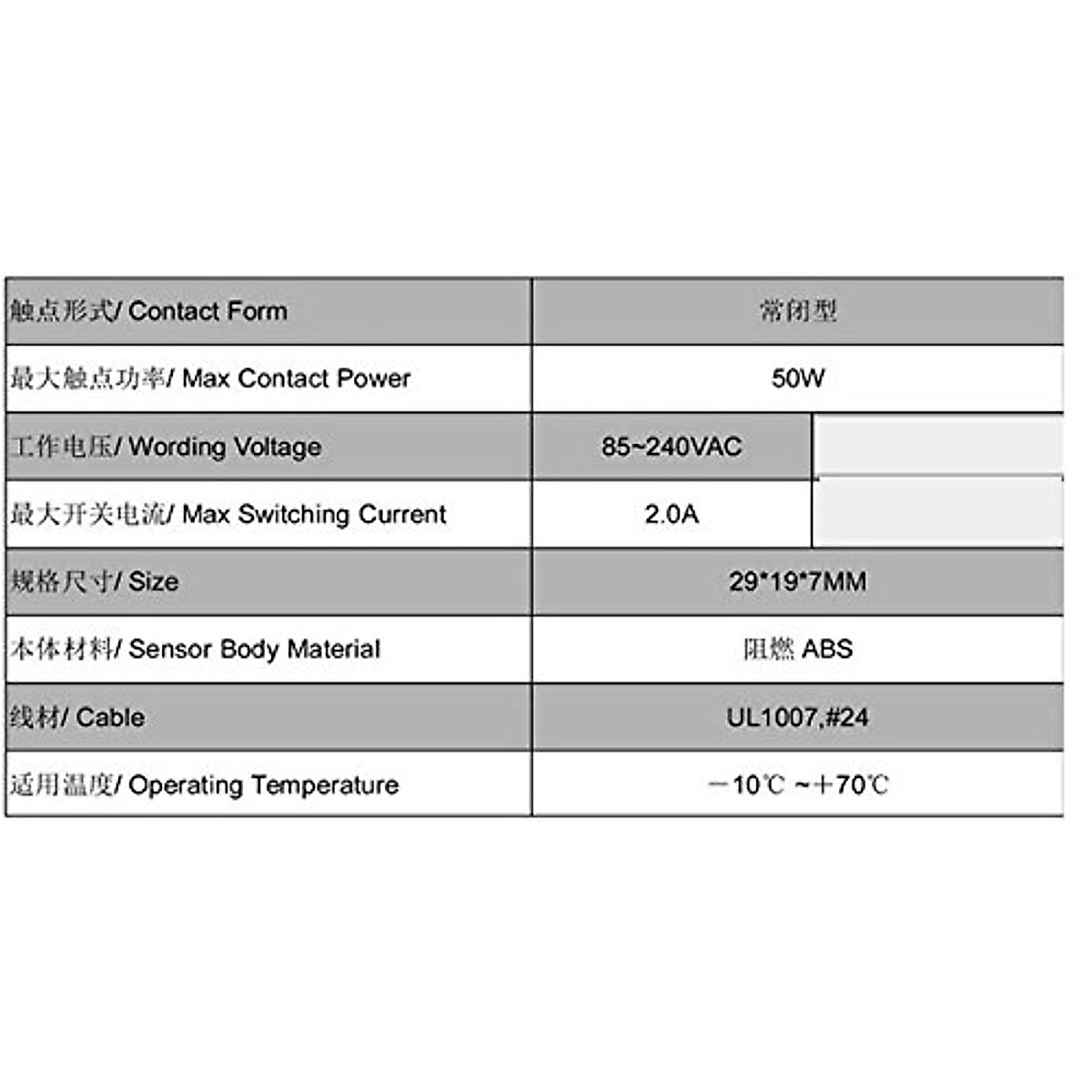 xin-sheng 110V Wired Door Magnetic Switch clostet Switch（1 set）