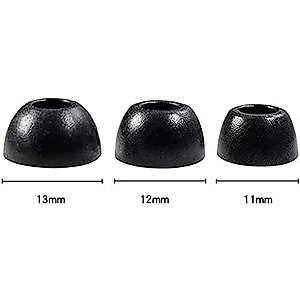 ALXCD Foam Eartips Compatible with Beats Studio Buds, Small Medium Large 3 Sizes 6 Pairs Soft Memory Foam Earbud Tips Replacement Foam Tips, Compatible with Beats Studio Buds 6 Pairs SML Black
