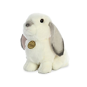 Aurora® Realistic Miyoni® Lop Eared Rabbit Stuffed Animal - Lifelike Detail - Cherished Companionship - Grey 11 Inches