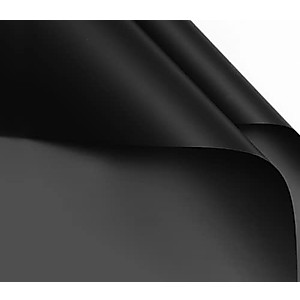 Thrive Stylish - Single Color Korean Floral Wrapping Paper 20 Sheets Florist Supplies Waterproof Flower Bouquet Wrapping Paper Floral Supplies for Fresh Flowers, 22.8x22.8 Inch (6.Black)