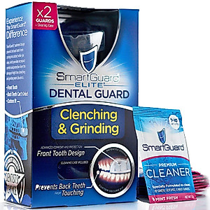 SmartGuard Dental Guard Night Guard for Clenching, Bruxism, and Grinding Dentist Designed Includes 2 Guards, 1 Travel Case, and a 60-Day Supply of Premium Cleaning Crystals