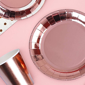 Rose Gold Party Supplies (Rose Gold Party Decorations Set with Balloons)