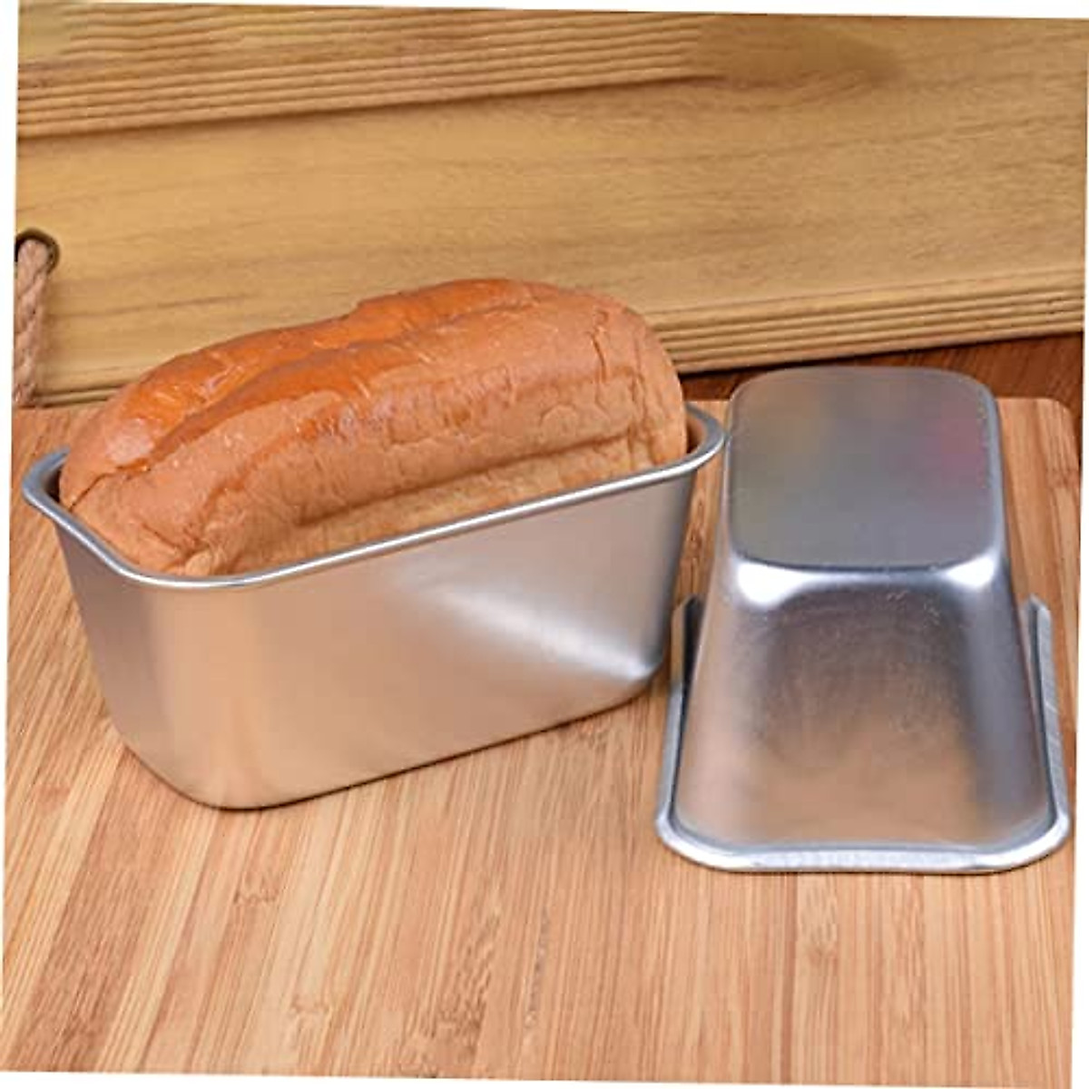 Cabilock 1pc Toast Mold Cheesecake Mini Baking Pans Burger Mold Bread Baking Tin Oven Rectangular Bread Toasting Molds Bread Baking Mold Kitchen Supplies Silver Household Aluminum Alloy Set