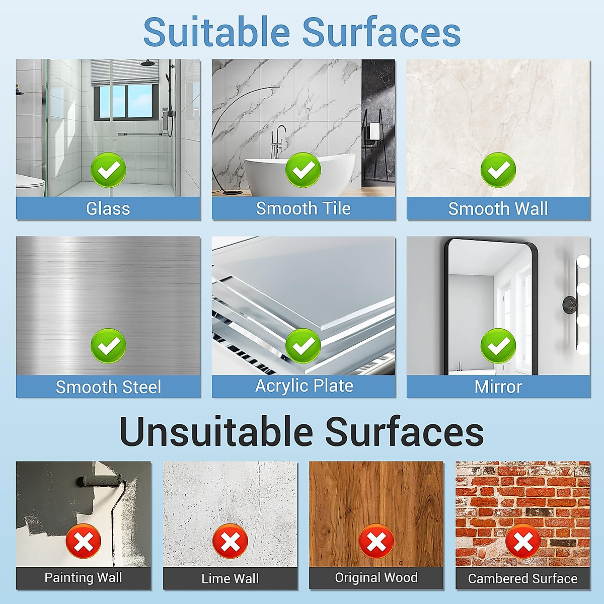 LUXEAR Suction Hooks, 2 Pack Razor Hooks Removable & Reusable Suction Shower Hook Waterproof Powerful Vacuum Suction Hanger for Towel Bathrobe Loofah Bathroom Kitchen Storage Hooks Weather Hanger Hook