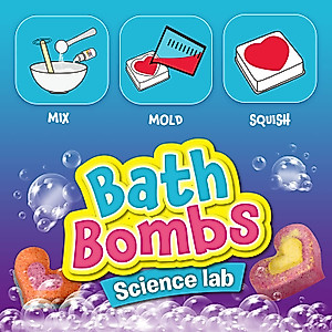 XXTOYS Bath Bombs Science Lab - Create 10 Bath Bombs, Bath Toys for Kids - Great Gifts for Girls Age 8-12, Crafts Kit for Girls, Spa Kit for Girls