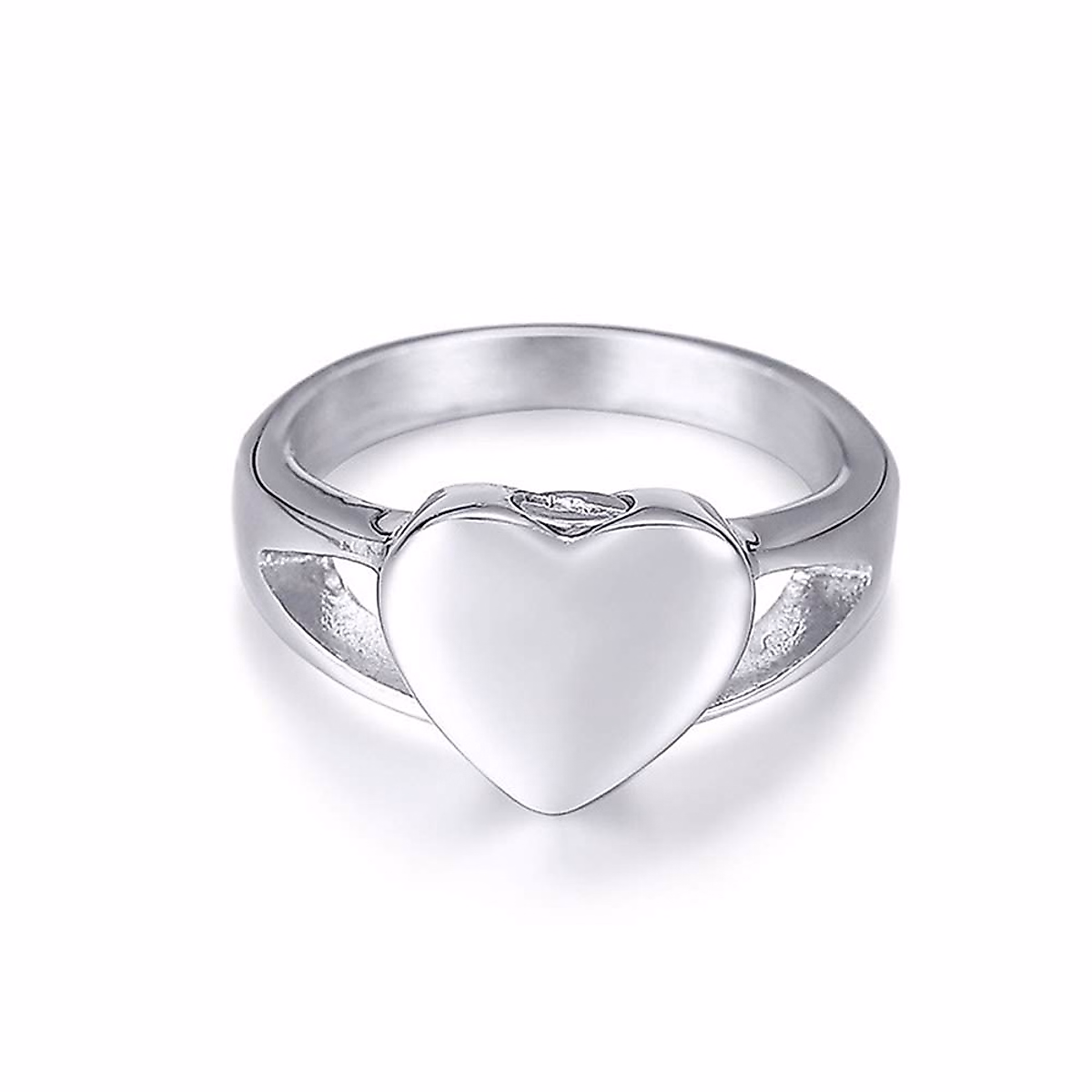 MEMORIALU Stainless Steel Heart Shape Urn Ring for Ashes Cremation Memorial Jewelry (6)