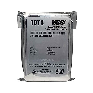 MDD 10TB 7200 RPM 256MB Cache SATA 6.0Gb/s 3.5inch Internal Hard Drive for Surveillance Storage (MD10TGSA25672DVR) - 3 Years Warranty