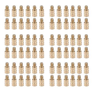 LoveinDIY 72 Pieces 25Grains Gold Tip Arrow Weight Screw Archery Points Insert Accessories
