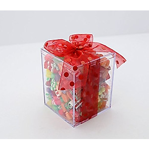 Clear Plastic Box - 3 7/16" Square X 4 1/2" Tall - 6 Boxes Per Pack