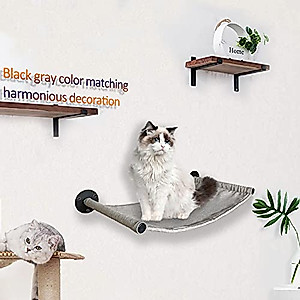 NEECONG Cat Hammock Wall Mounted Cat Wall Shelves Furniture for Sleeping, Playing, Climbing, and Lounging - Metal Bracket Easily Holds up to 45 lbs…