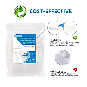 CANAGER Fragrance Free Moisture Absorber Box - 3 Packs, 16 oz Reusable Dehumidifier for Closets, Bedrooms, Bathrooms with Large Capacity.