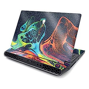MightySkins Glossy Glitter Skin Compatible with Alienware Area-51M 17" (2019) - Color Splash | Protective, Durable High-Gloss Glitter Finish | Easy to Apply and Change Style | Made in The USA