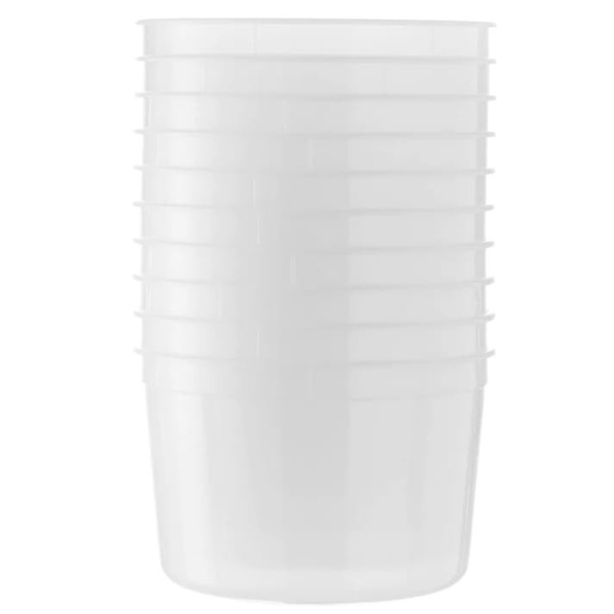 VeZee Heavyweight - 64oz - Clear Disposable Round Food Storage Deli Containers with Lids To-Go For Thanksgiving, Microwavable, Leak Proof, BPA-free : Set of 50