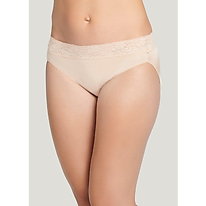 Jockey Women's Underwear No Panty Line Promise Tactel Lace Bikini, Light, 7