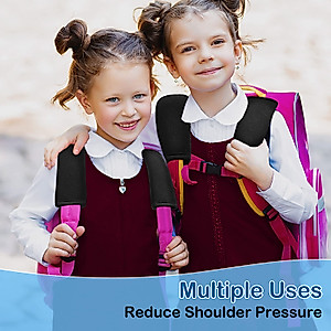 4 Pieces Baby Car Seat Belt Covers Soft Car Seat Straps Shoulder Pads for Kid Infant Stroller Strap Covers Seat Safety Belt Cushion Pads for Boy and Girl, Black