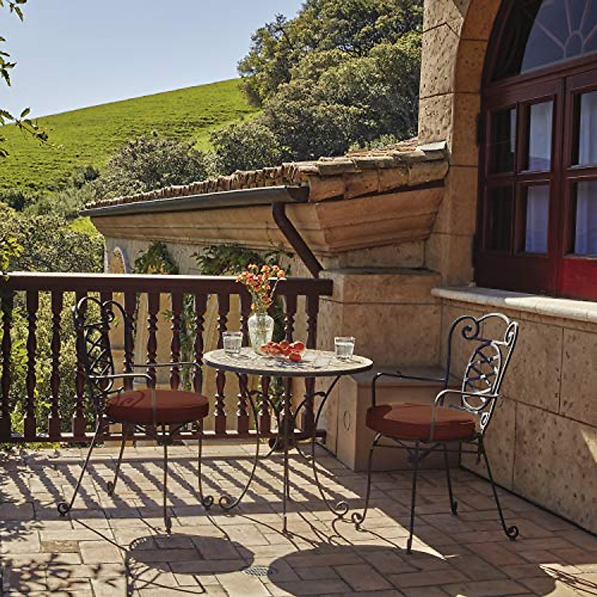 Classic Accessories Montlake FadeSafe Water-Resistant 48 x 18 x 3 Inch Outdoor Bench/Settee Cushion, Patio Furniture Swing Cushion, Heather Henna Red, Patio Loveseat Cushion