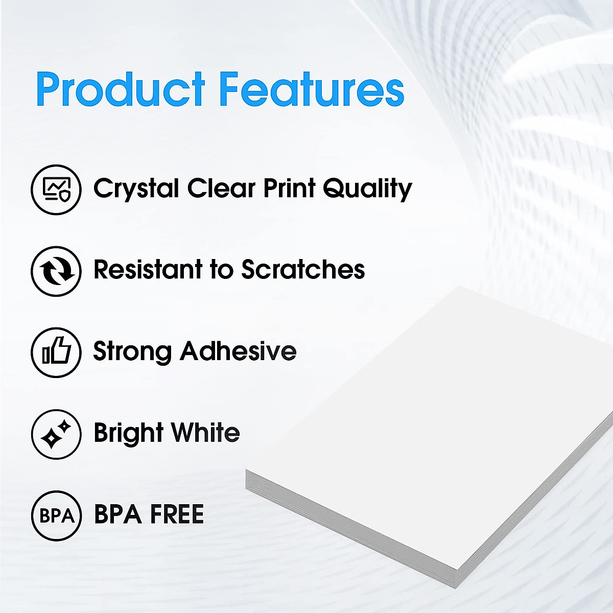 MaxGear 4x6 inch Shipping Address Labels,for Inkjet or Laser Printer, USPS Postal Mailing Shipping Labels, Matte White Paper Sheets, Permanent Strong Adhesive, Dries Quickly, 100 Pcs