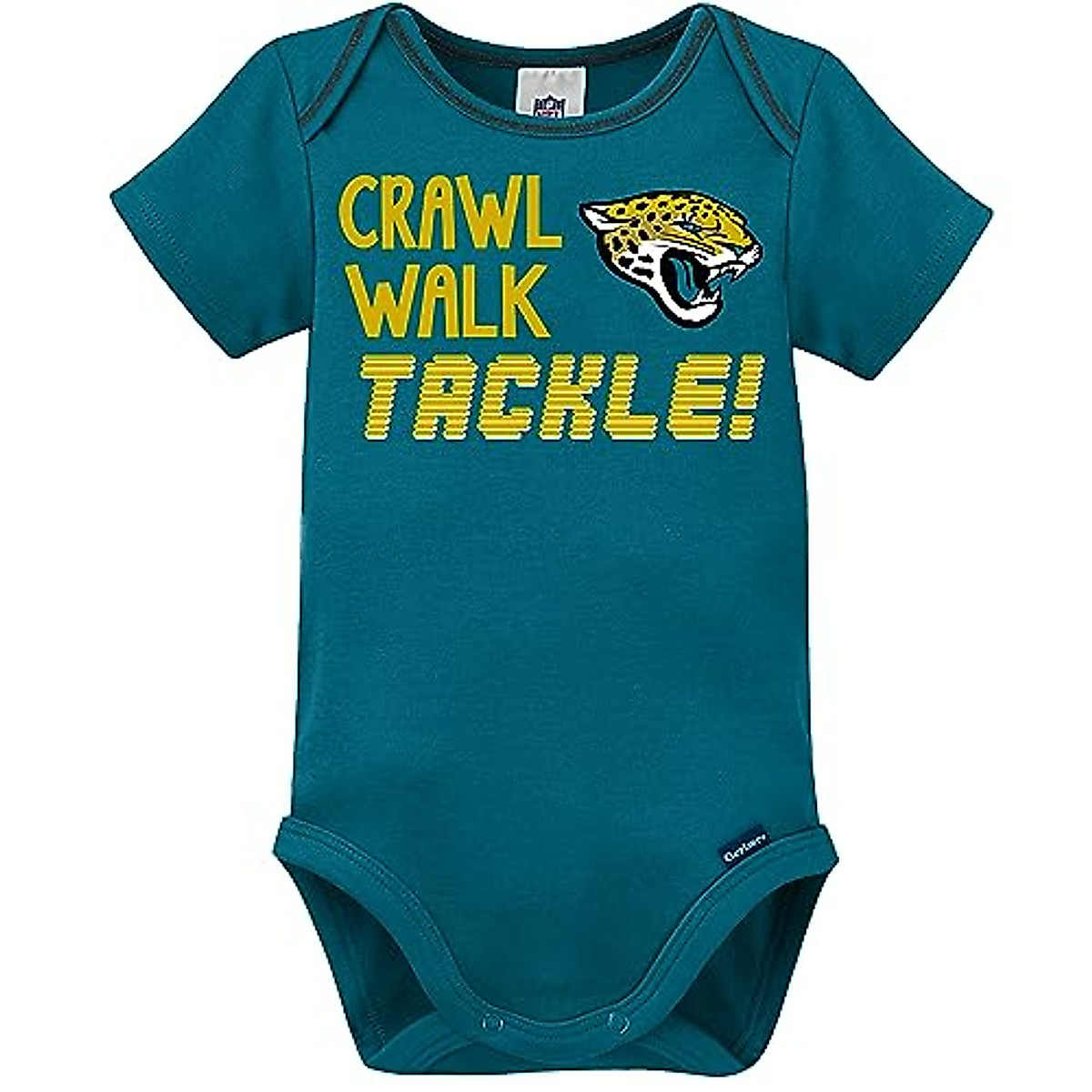 Gerber Unisex Baby Baby Boys NFL 3 Pack Short Sleeve Onesie Bodysuit, Team Color, 0-3 Months