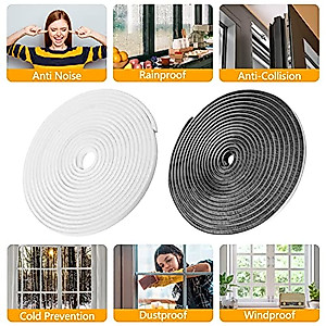 39.37FT Weather Stripping Brush for Sliding Doors and Windows, Fluffy Self-Adhesive Sealing Strips，Wind Strips, Suitable for Doors and Windows, Anti-Collision and Soundproofing(0.35''X0.19'' Grey)