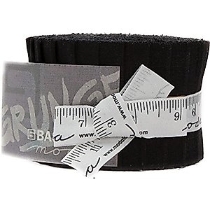 BasicGrey Grunge Basics Onyx Junior Jelly Roll 20 2.5-inch Strips Moda Fabrics 30150JJR 99
