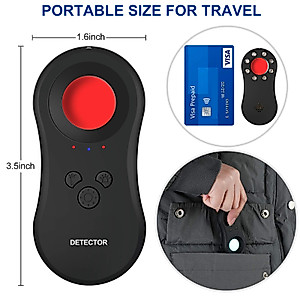 PEN&H Anti-Spy No Peeking Hidden Camera Detector with LED Flash Lights, Spy Camera Detector,Luggage and Personal Alarm 3-in-1 Functionality Defense for Indoor Home Office Travel.
