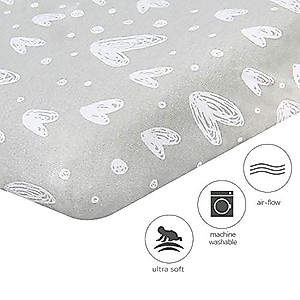 Pack n Play Fitted Sheet, Soft Jersey Cotton Portable Playard Sheets, 2 Pack Mini Crib Sheets, Unisex, Preshrunk