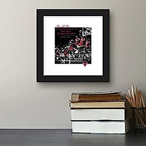Trends International Gallery Pops Michael Jordan - Quote We All Fly Wall Art Wall Poster, 12" x 12", Black Frame Version