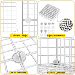 BASTUO Wire Cube Storage, Multipurpose Metal Cube Storage Organizer, Square Wire Storage Cubes (6 Cubes, White)