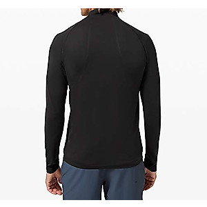 Lululemon Athletica Mens Metal Vent Tech 12 Zip Long Sleeve Shirt (Black, XL)