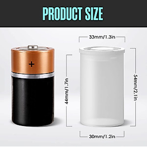 Houseables Film Canisters with Caps, 35MM Empty Camera Reel Containers, White, 180 Pk, 8 OZ, 2" H, 1" W, Plastic, Films Developing Processing Tube, Roll Case, Small Accessories, Storage, Coins, Keys