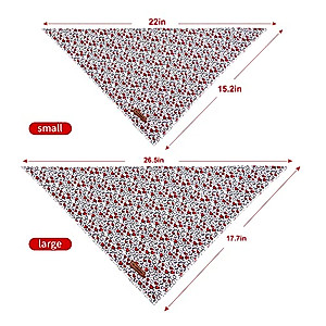 MR. CHUBBYFACE Valentines Day Dog Bandanas Reversible Triangle Bibs Scarf Accessories for Dogs Cats Pets