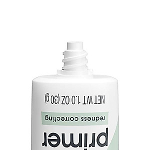 Neutrogena Prep + Correct Primer for Redness Correcting, Green-Toned Matte Makeup Primer with Seaweed Extract to Help Reduce Redness & Even Skin Tone, 1.0 oz