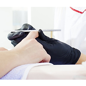 Adenna PHM916 Phantom 6 mil Latex Powder Free Exam Gloves (Black, Large) Box of 100