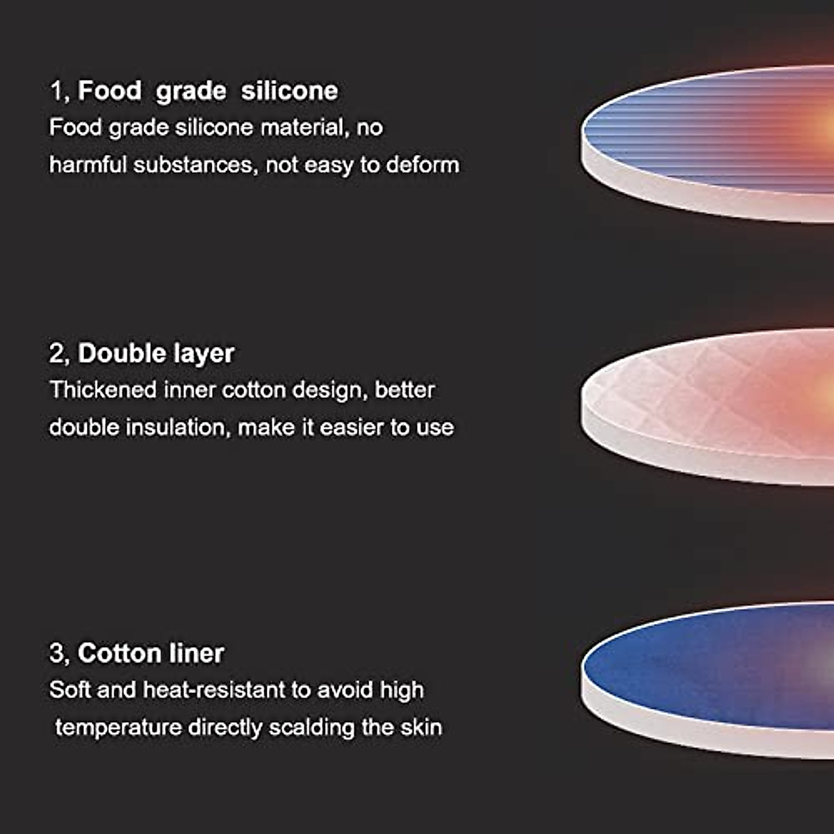 Silicone Oven Mitts with Quilted Liner and Non-Slip Grip, Extra Long Oven Mitts Heat Resistant, Kitchen Mitts Perfect for BBQ, Baking, Cooking and Grilling - 1 Pair 13.6 Inch Orange