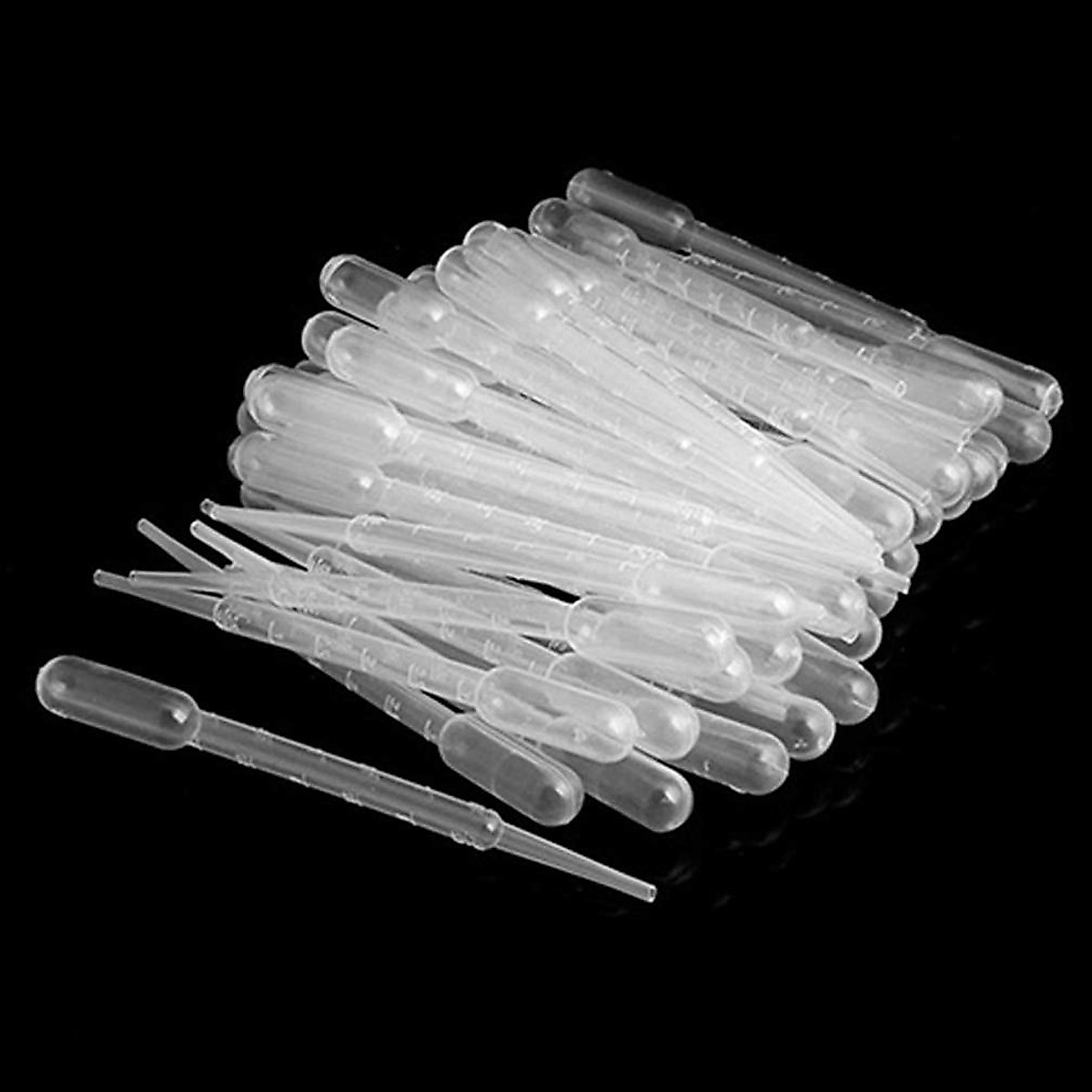 Familyhouse 1/2/3/5ML Disposable Plastic Transfer Pipettes Essential Oils Calibrated Dropper for Lab and Makeup, Pack of 100
