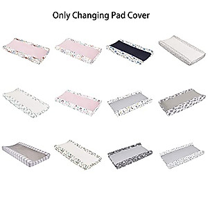 Changing Pad Cover Super Soft- Breathable Floral Changing Table Sheet Infant Changing Mat Cover for Baby Boys Girls diaper changing mattress cover Comfy & Breathable Changing Table Cover Changing Pads