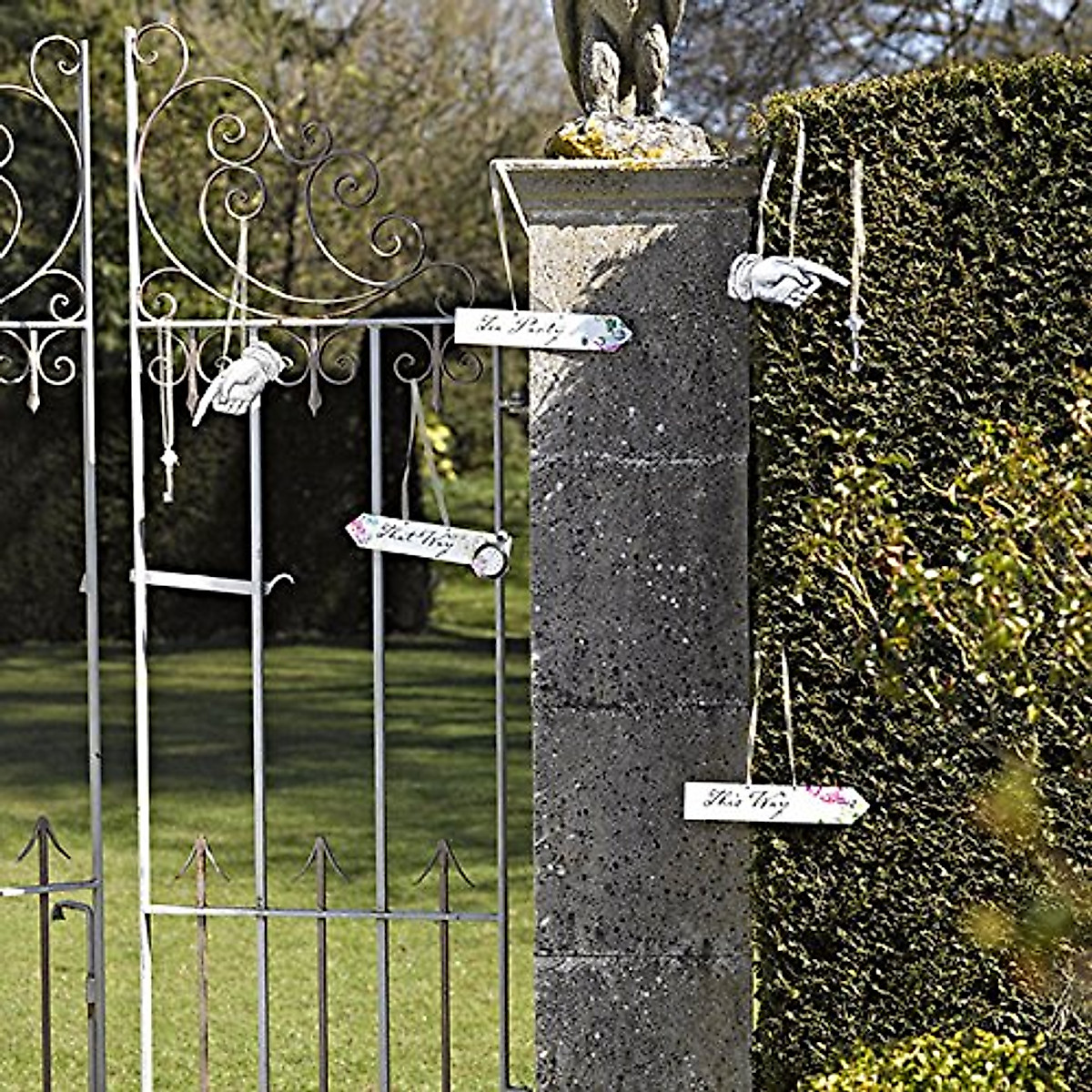 Talking Tables Truly Alice Mad Hatter Scene Setter Signs for a Tea Party or Wedding, Multicolor (8 Pack)