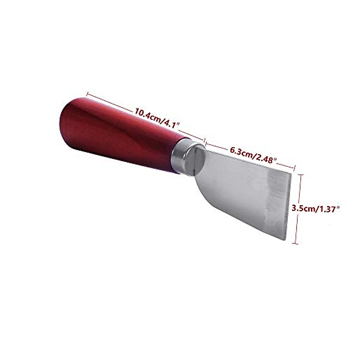 DUJISO Leather Knife Cutting Knife Edging Knife with Wooden Handle Leather Working Knife for DIY Leathercraft Cutting