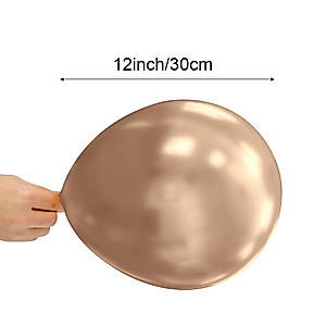 Metallic Champagne Gold Balloons-12 Inch, 50 Pcs Metallic Balloons, Birthday Balloons, Party Balloons, Chrome Balloons for Birthday Party, Graduation Weddings Holiday Birthday Party Decorations