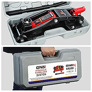 DNA MOTORING TOOLS-00234 Low Profile Hydraulic Trolley Service/Floor Jack, 2 Ton (4000 lbs) Capacity, Lifting Range 5.1"-13"