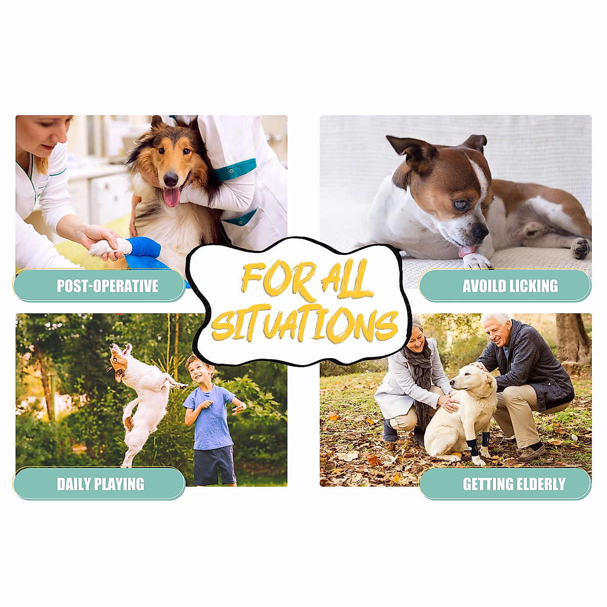 Lyderpet Dog Brace Front Leg Wrist Support, Canine Dog Carpal Brace Splint, Prevents Injuries and Sprains, Protects Carpus Joint Wounds Heals, Helps with Loss of Stability Caused by Arthritis