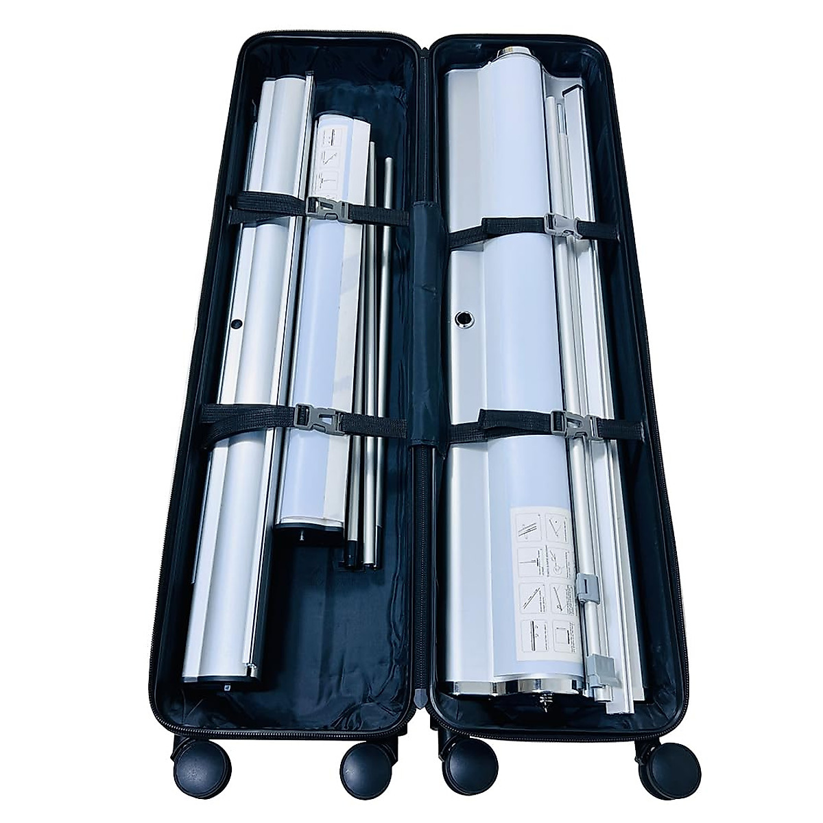 Travel Hard Carrying Case (inside size: 39"L x10"Wx8"H) Trade Show Shipping Case for Tube Straight Backdrop Booth Frame Stand (ONLY CASE）