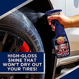 303 High Gloss Tire Shine & Protectant - Long-Lasting, Water-Based Formula - Superior UV Protection - No Harmful Silicones - Prevents Cracking - 16 fl. oz. (30395CSR) Packaging May Vary