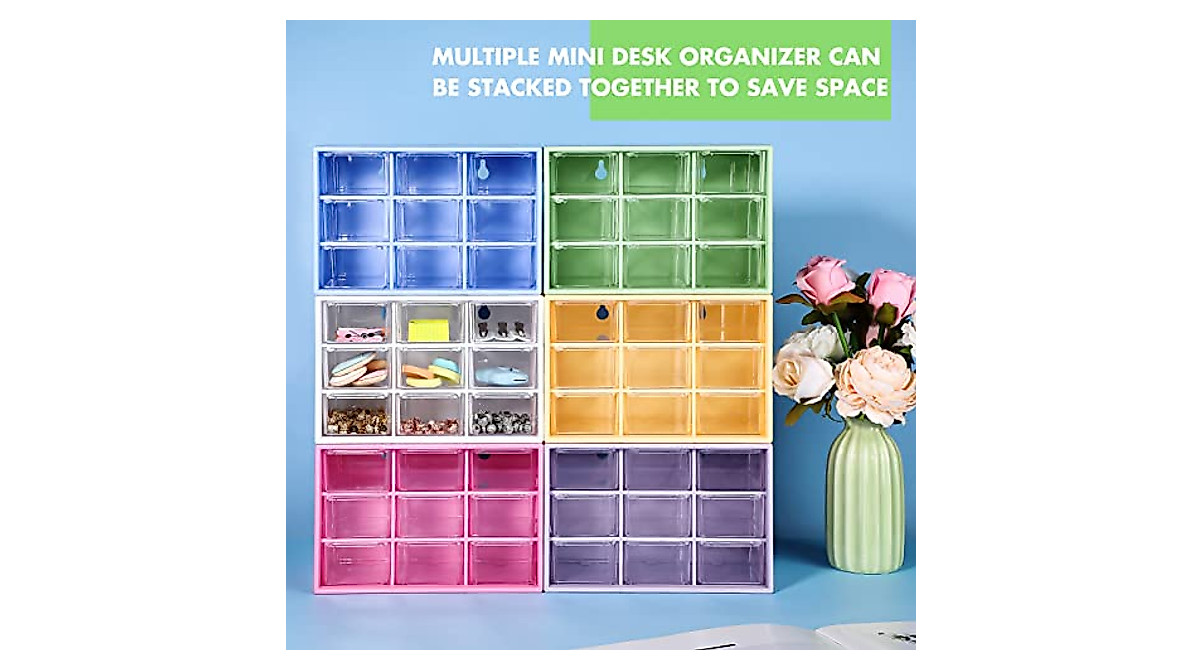 Mini Drawer Organizer with 9 Drawers - Compact Storage Solution