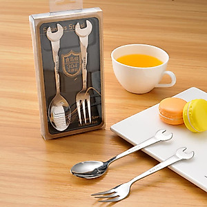 24 Pieces Stainless Steel Cutlery Silverware Set Wrench Knife and Fork Spoon Tableware Steak Knife and Fork Kitchen Tools